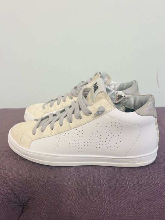 P448 | Shoes | P448 Neutral Suede Sneakers In Tan And White | Poshmark